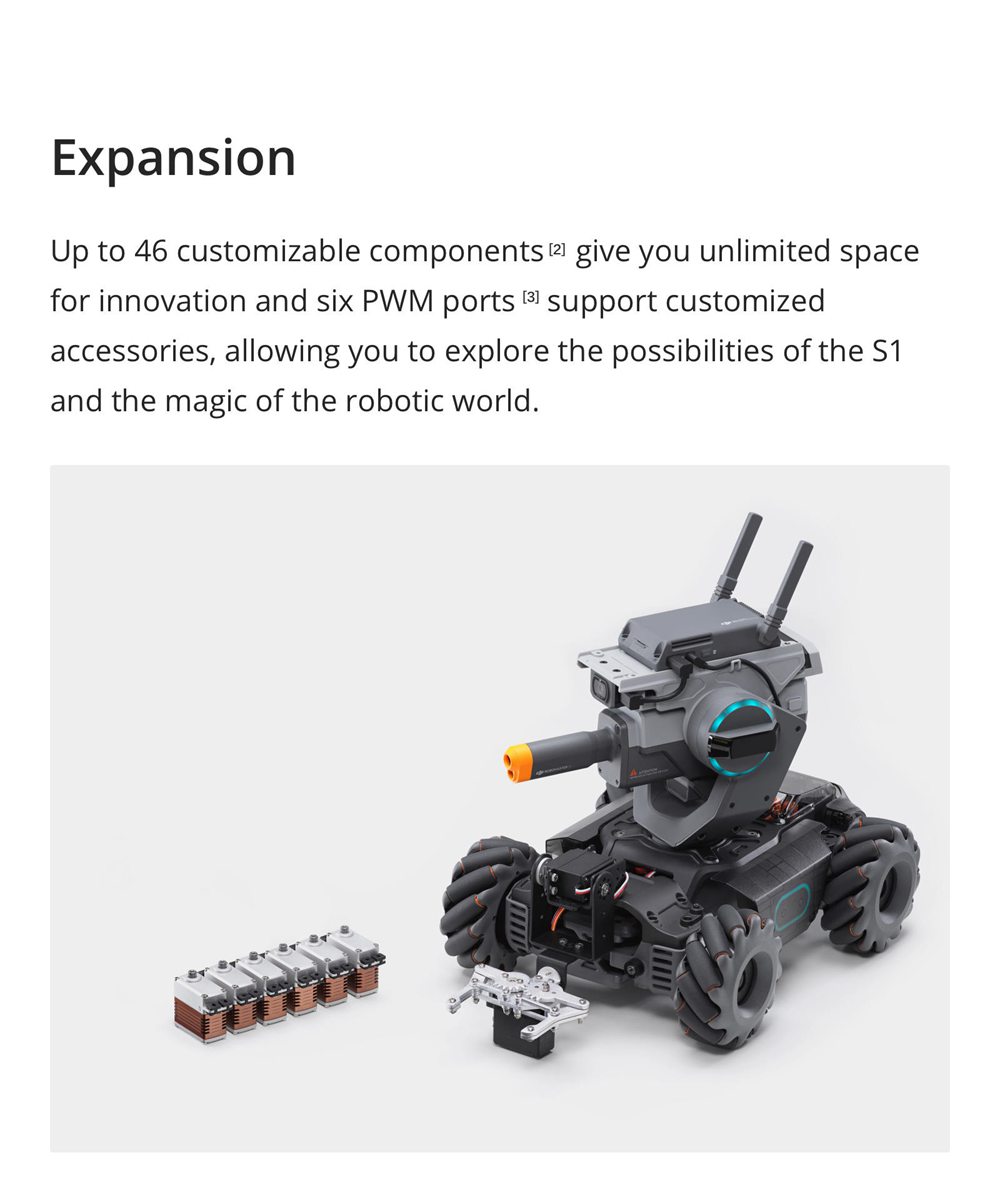 DJI RoboMaster S1 4WD FPV RC Robot Intelligent Scratch Python Coding
