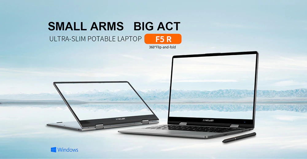Teclast F5R 360 Degree Hinge Touch Screen Laptop 8GB 256GB Silver