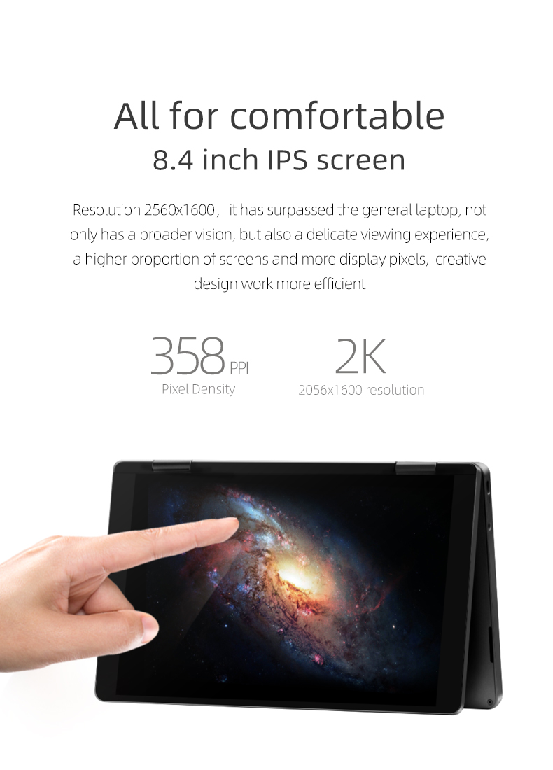 One Netbook One Mix 3S Yoga Pocket Laptop M3-8100Y 16GB 512GB Black