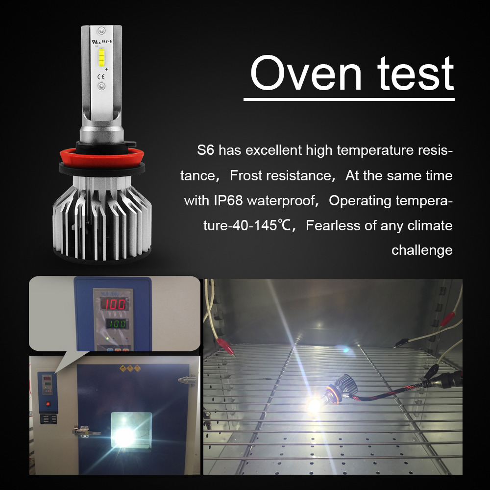 S6-H8/H9/H11 Car LED Headlight Bulb Extremely Bright Chips
