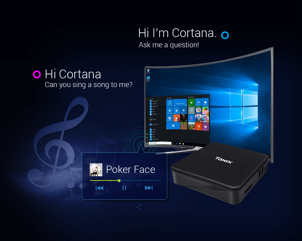 TANIX TX85 Windows 10 Intel Atom X5 Z8350 MINI PC 4GB/64GB