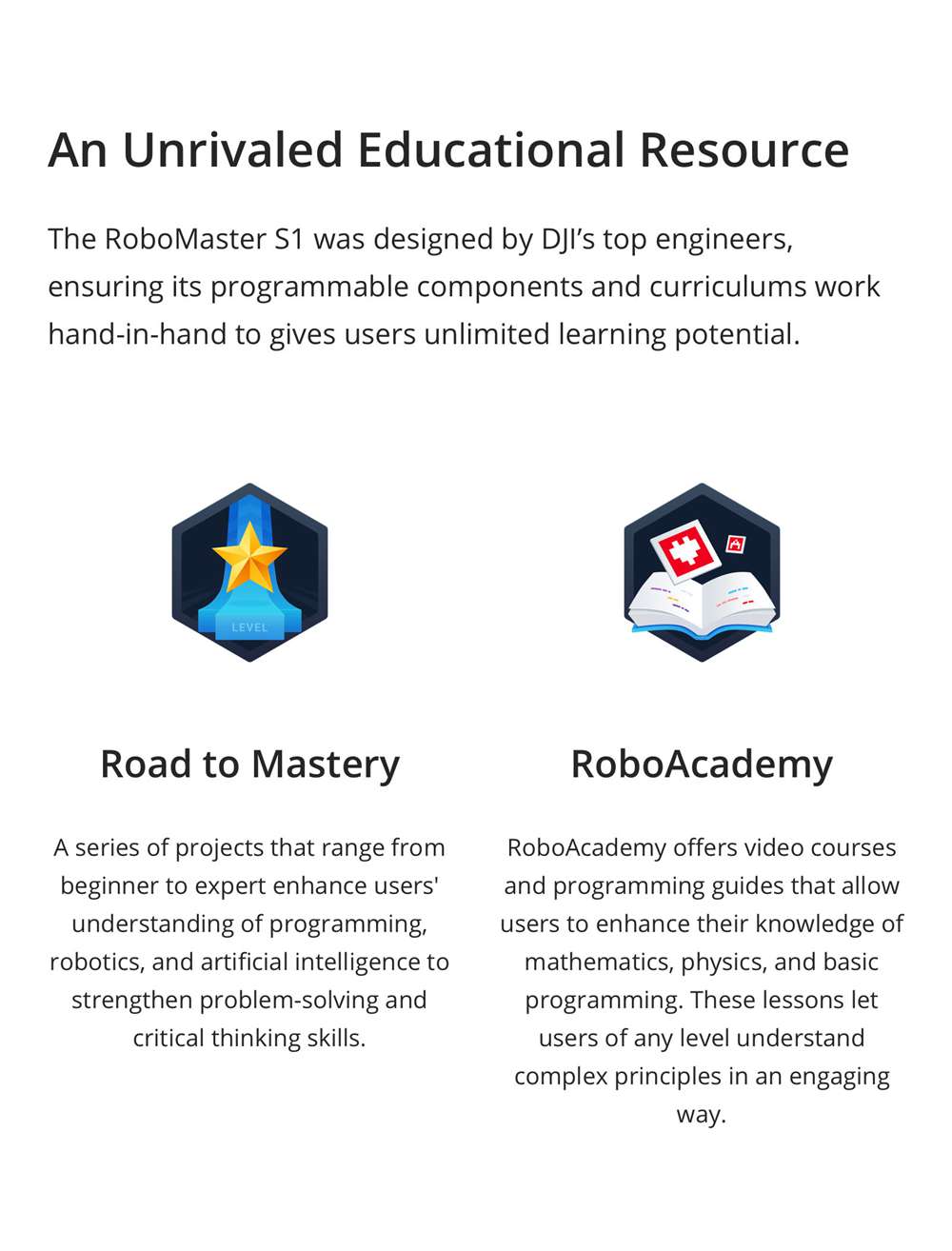 DJI RoboMaster S1 4WD FPV RC Robot Intelligent Scratch Python Coding