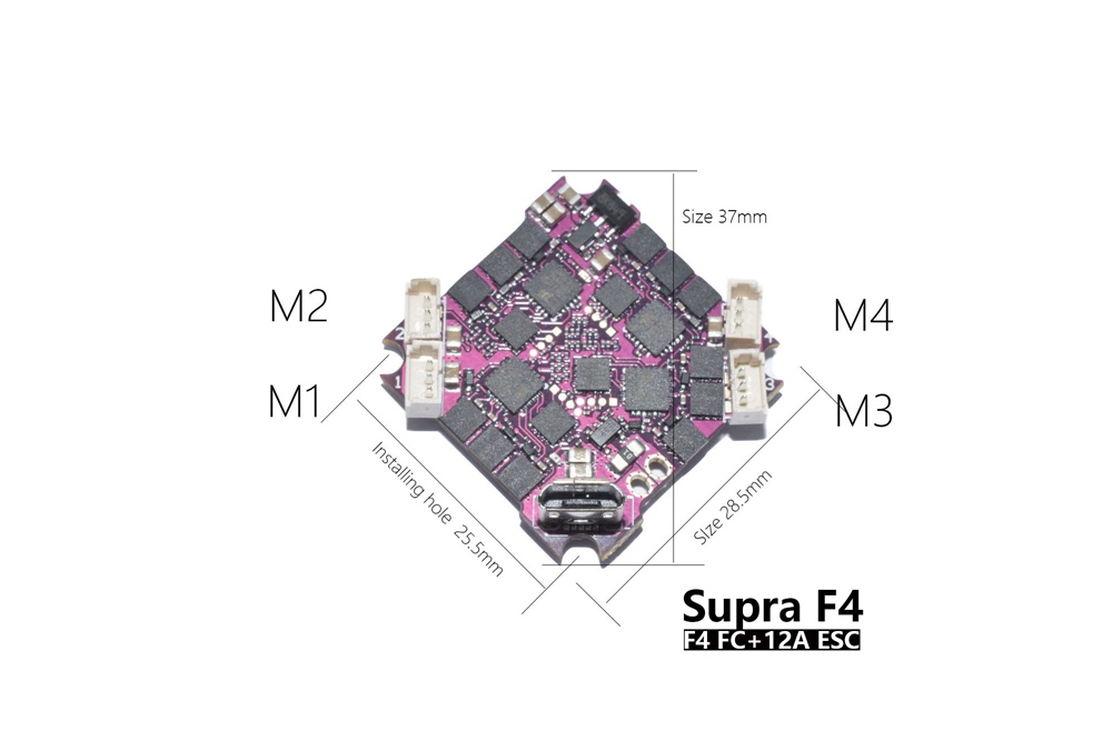 Aurora RC Supra-F4-12A v1.0 AIO Flight Control For FPV Racing Drone