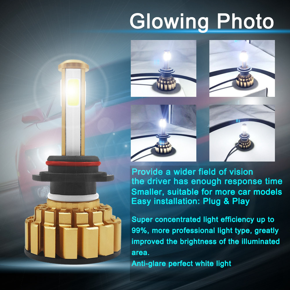 G7-HB3/9005/H10 Car LED Headlight Bulb Extremely Bright Chips