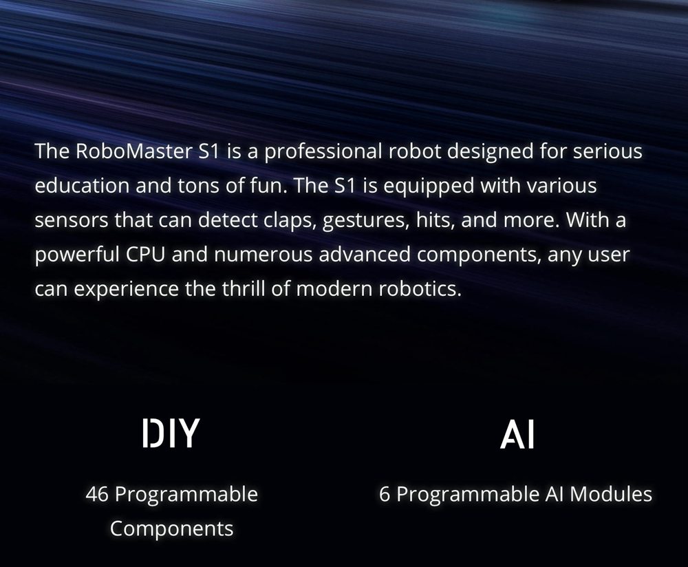 DJI RoboMaster S1 4WD FPV RC Robot Intelligent Scratch Python Coding
