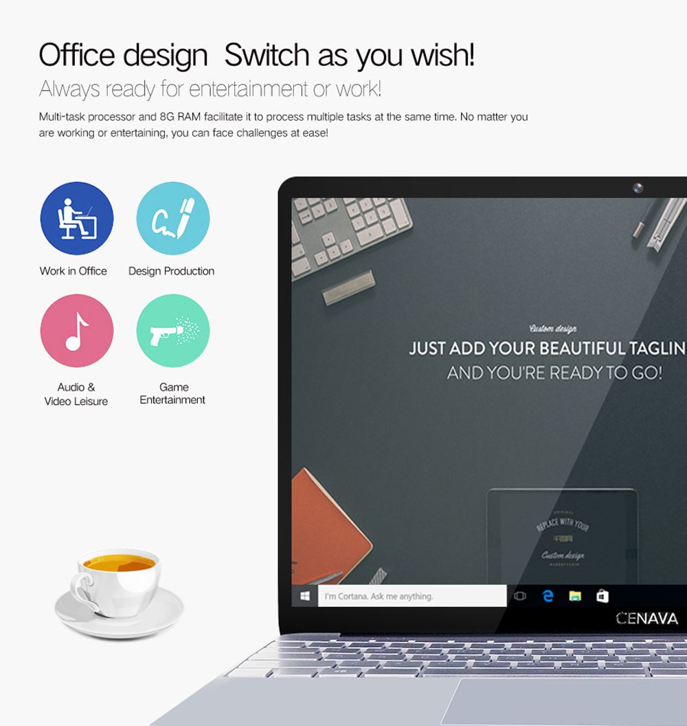 Cenava F151 Laptop 8GB 256GB Rose Gold