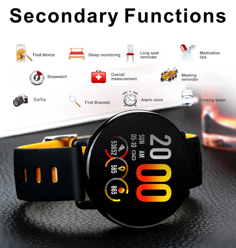 Makibes K1 Smartwatch 1.3 Inch Screen Multi-sport Functions IP68 Black