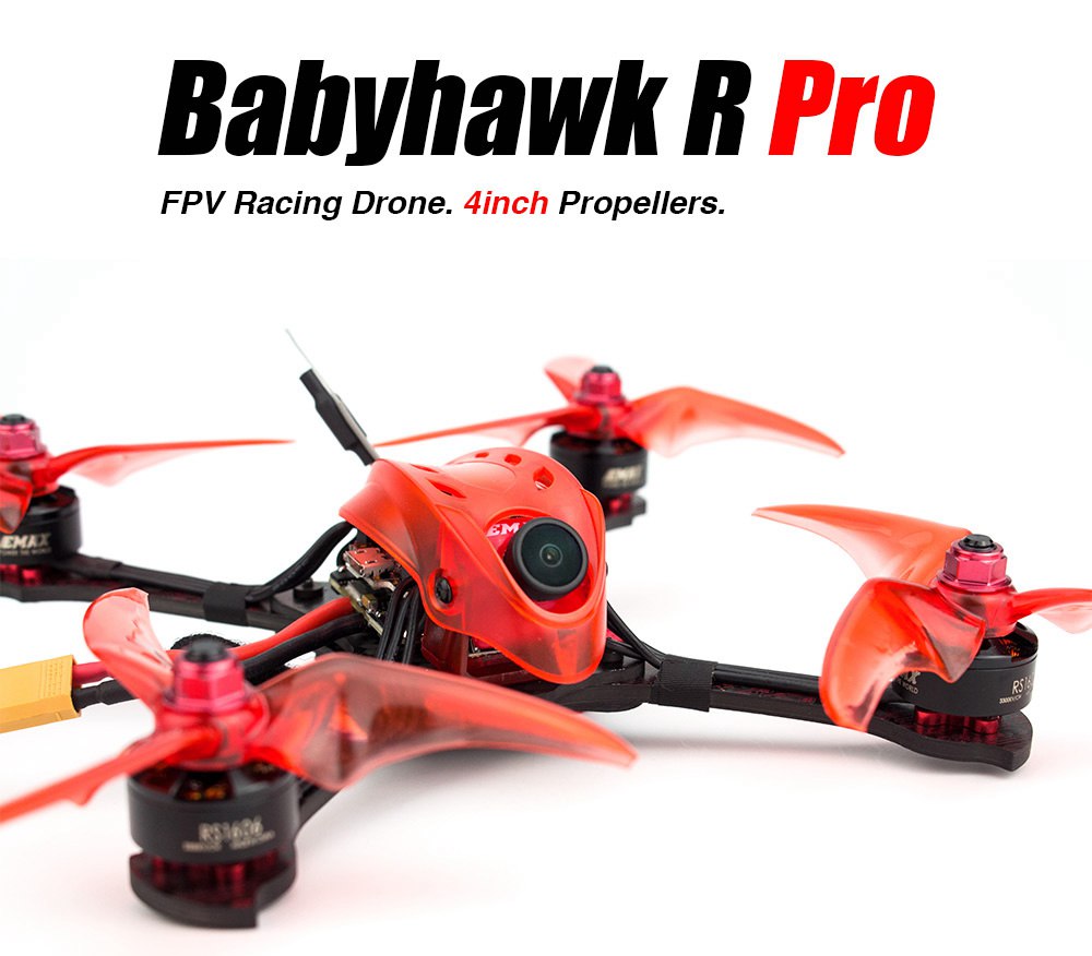 Emax Babyhawk R PRO 4Inch 4S FPV Racing RC Drone BNF Frsky D8 Mode