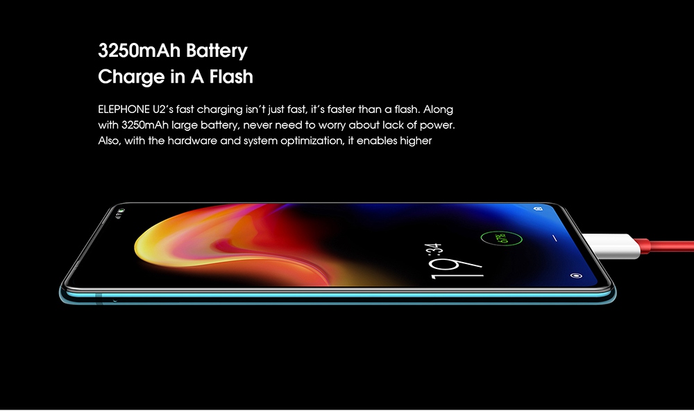 Elephone U2 6.26 Inch 6GB 128GB Smartphone Blue