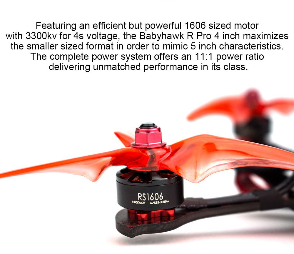 Emax Babyhawk R PRO 4Inch 4S FPV Racing RC Drone BNF Frsky D8 Mode