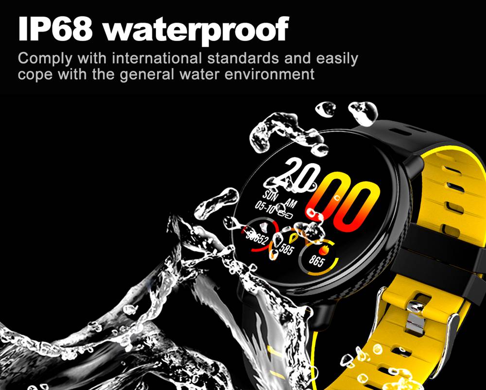 Makibes K1 Smartwatch 1.3 Inch Multi-sport Functions IP68 Yellow