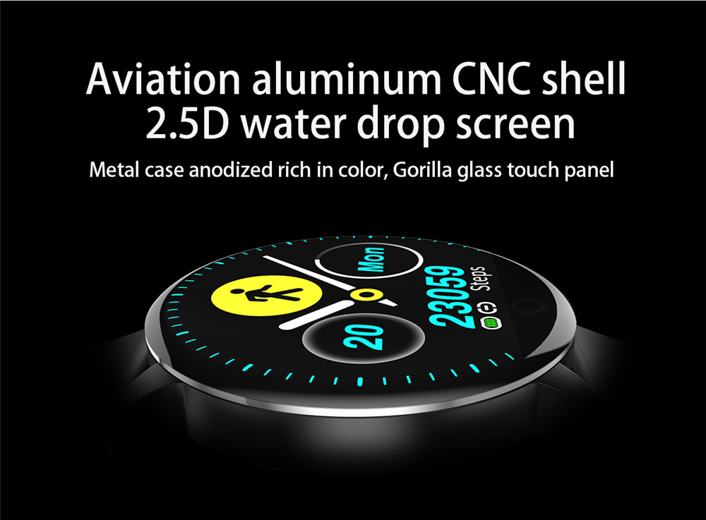 Makibes Q20 Smartwatch Blood Pressure Monitor 1.22 Inch Screen Gold