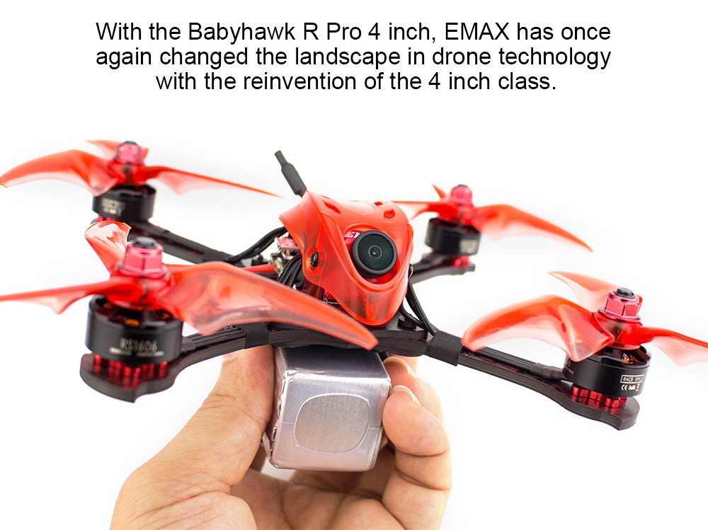 Emax Babyhawk R PRO 4Inch 4S FPV Racing RC Drone BNF Frsky D8 Mode