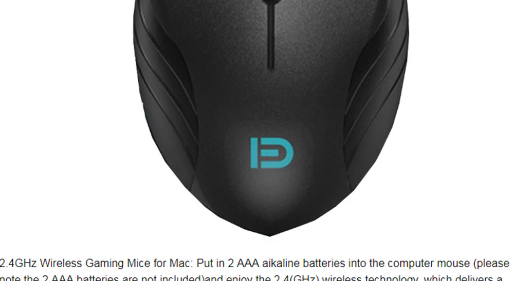 FD I730 Wireless Gamer Mouse 6 Buttons Black