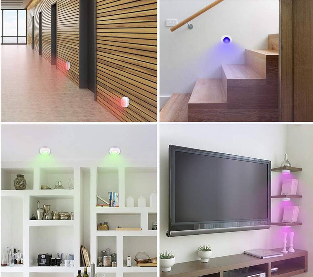 3PCS LED Night Light RGB Remote Control White