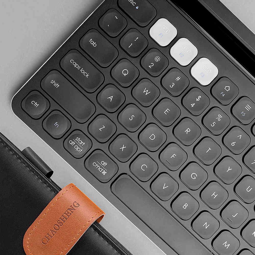 FD ik8500 Portable Wireless Bluetooth Keyboard 78 Keys Black