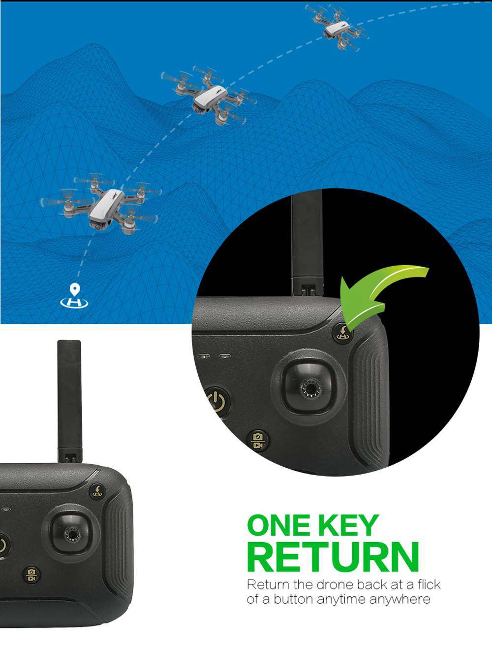 JJRC X9P Heron 4K RC Drone RTF White Three Batteries With Bag