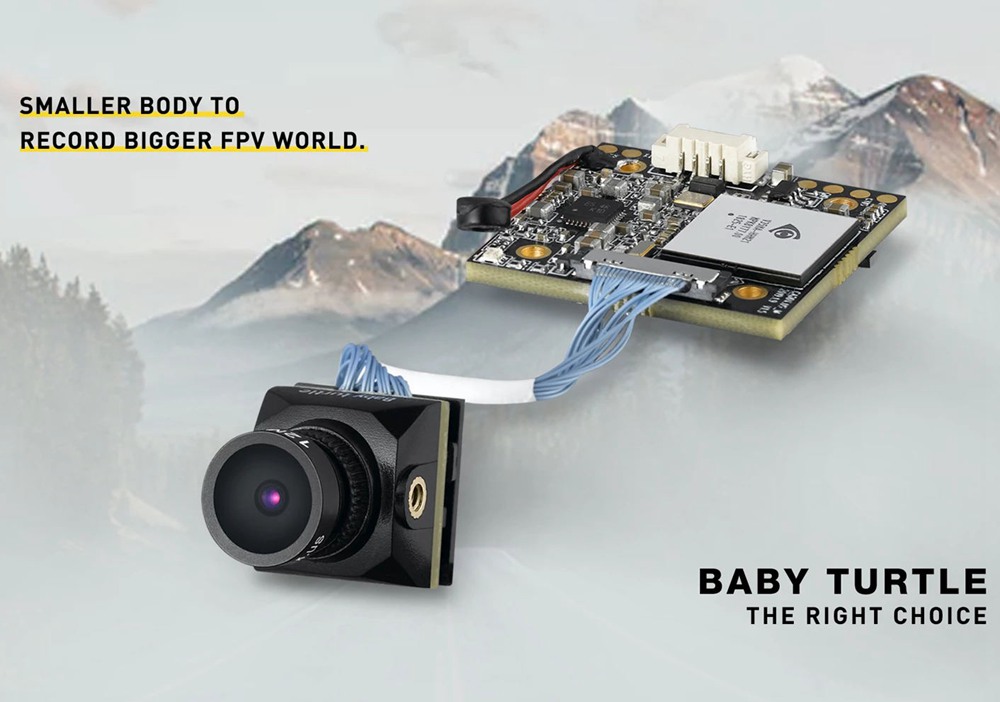 Caddx Baby Turtle 7G Glass Lens FPV Camera For FPV Racing Drone Black