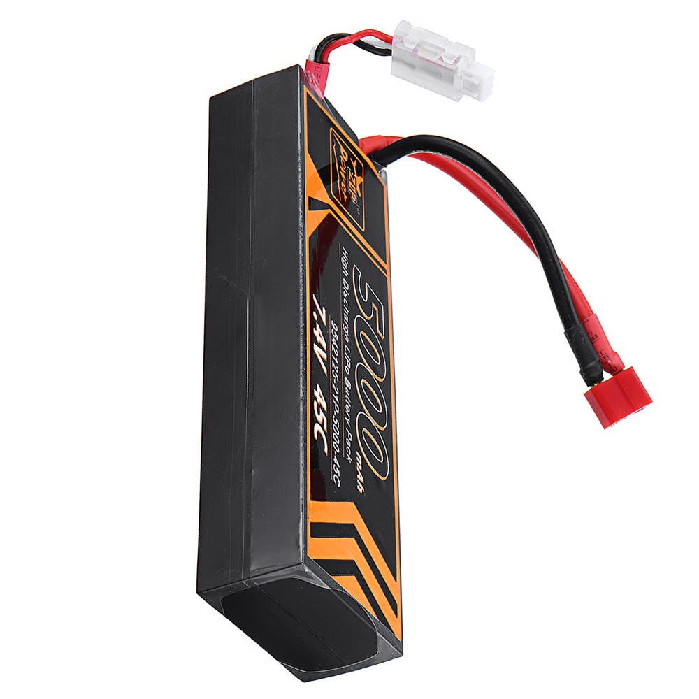 ZOP Power 2S 7.4V 5000mAh 45C Lipo Battery T Plug For RC Car Model
