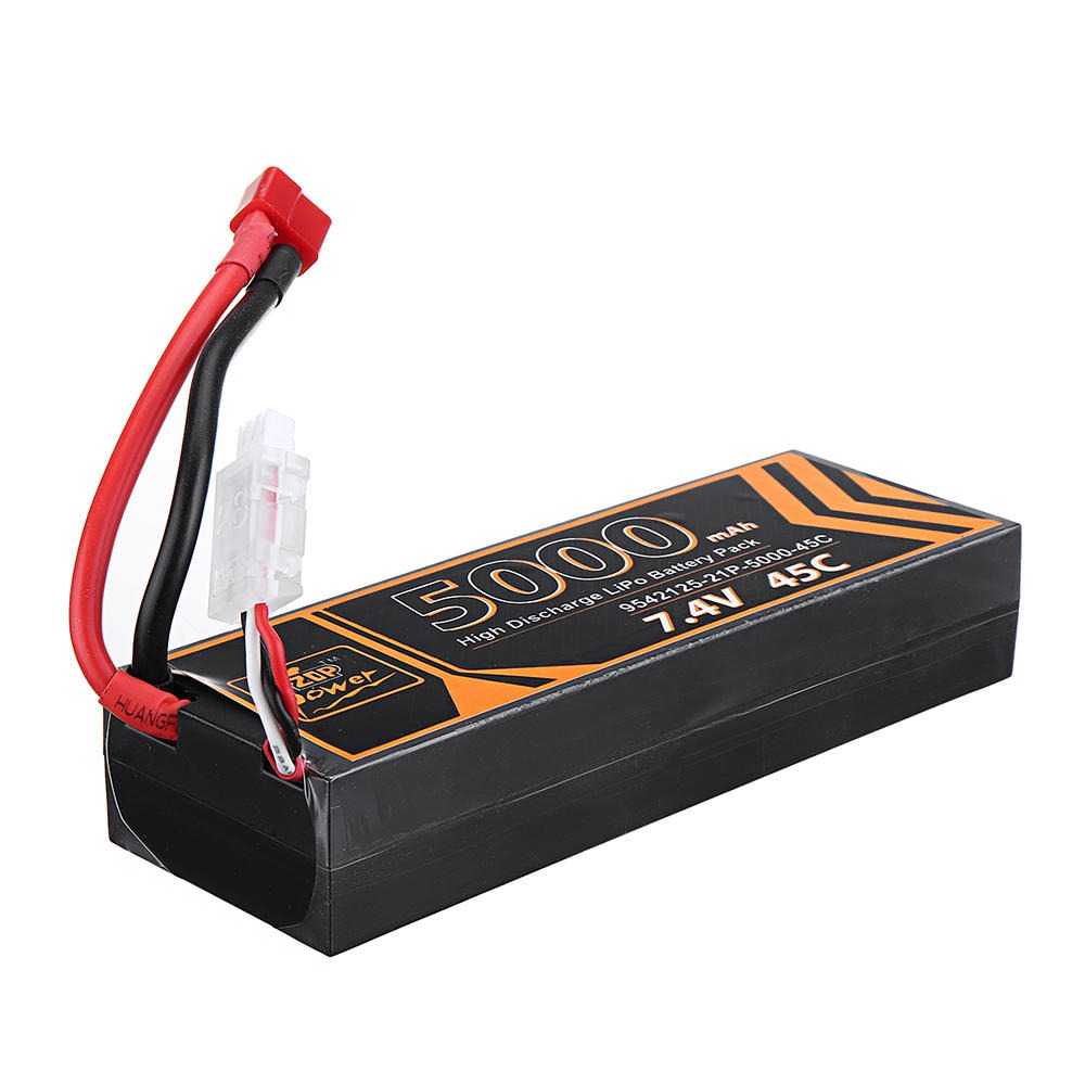 ZOP Power 2S 7.4V 5000mAh 45C Lipo Battery T Plug For RC Car Model