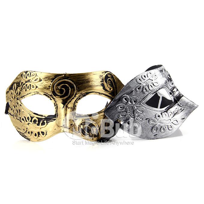 A Pair of Vintage Halloween Metal Style Mask for Party