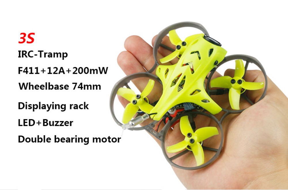 LDARC ET75 FPV Whoop FPV Racing Drone PNP With AC2000 Receiver Black