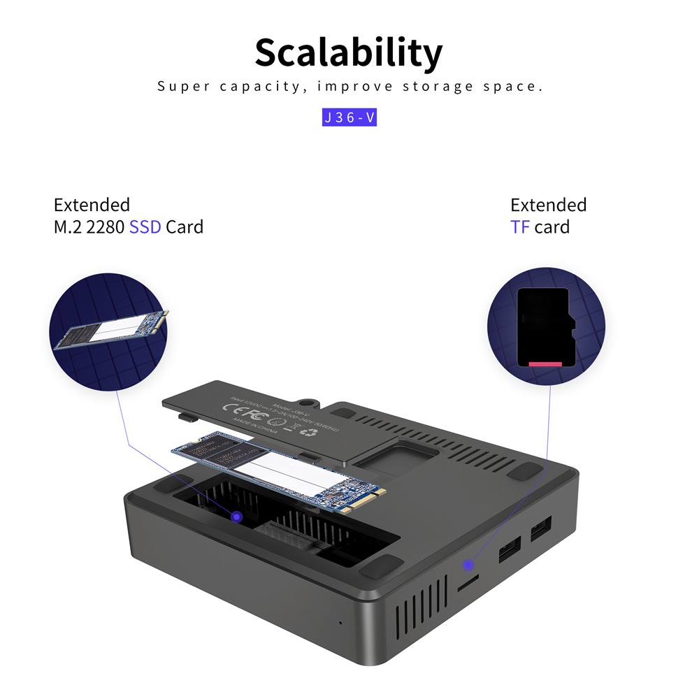 J36-V Intel Celeron J3160 Windows10 Mini PC 4GB/64GB