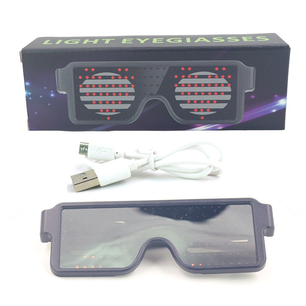 LED Rechargeable Luminous Glasses - Blue