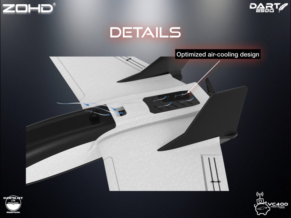 ZOHD Dart 250G AIO EPP FPV RC Airplane FPV Ready Version