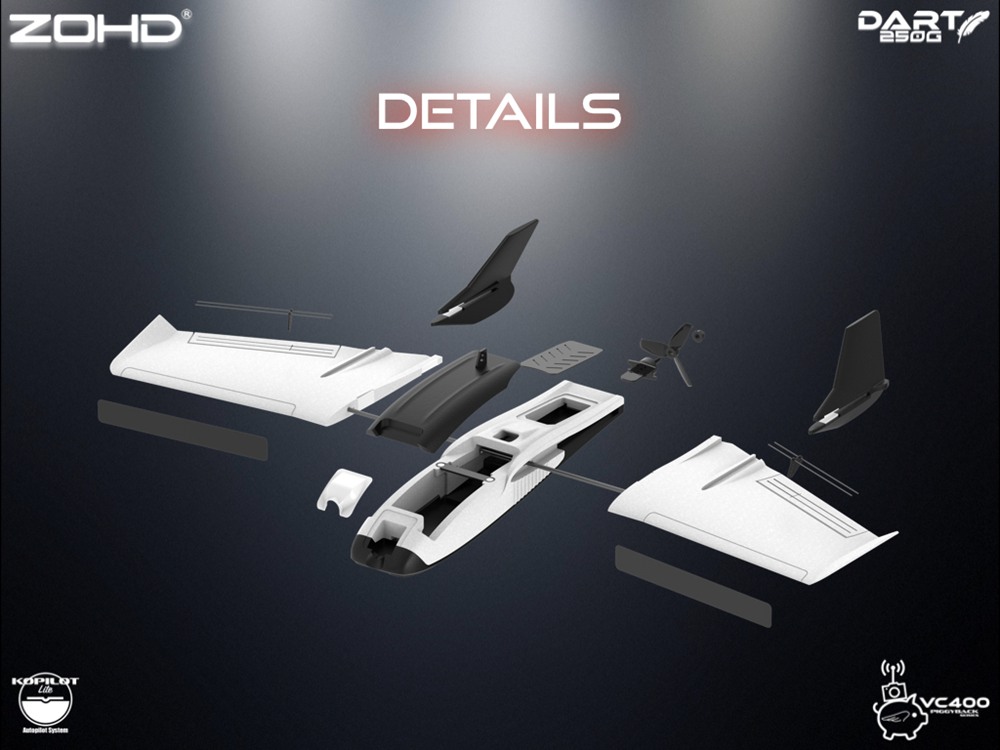ZOHD Dart250G AIO EPP FPV RC Airplane PNP Version