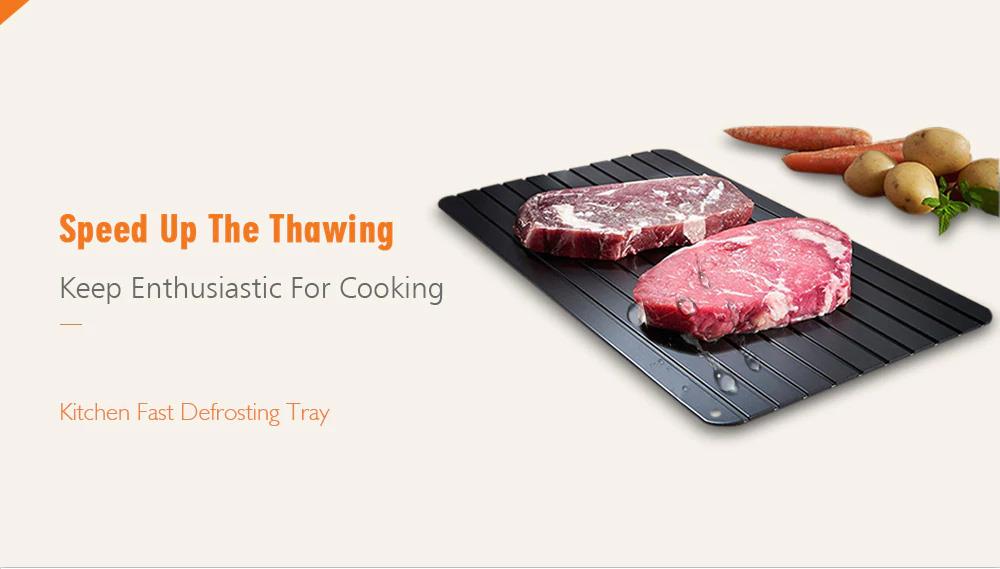 Household Fast Defrosting Thawing Meat Tray Black