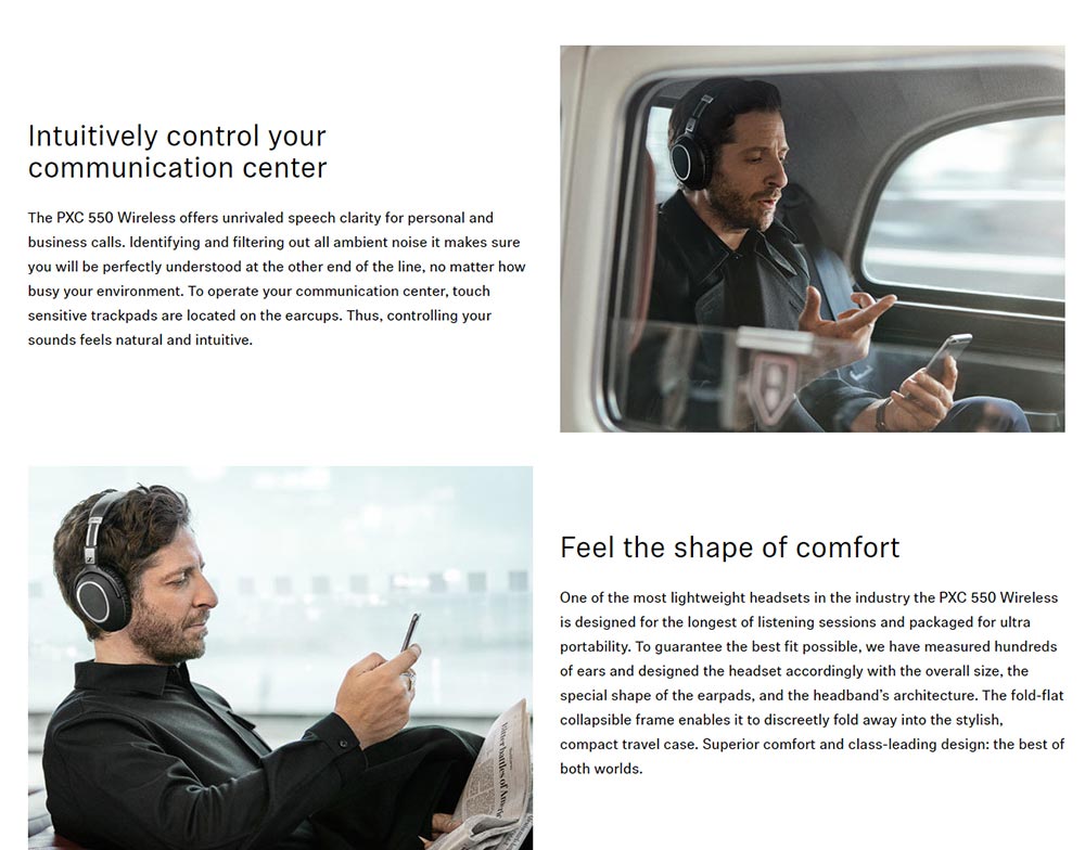 Sennheiser PXC 550 Wireless Headphone Bluetooth/NFC Black