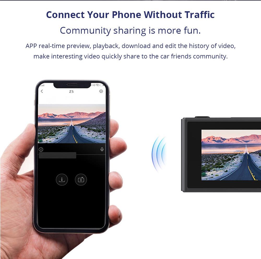 DDPAI MOLA Z5 1600P Driving Recorder LED Touch Screen Black