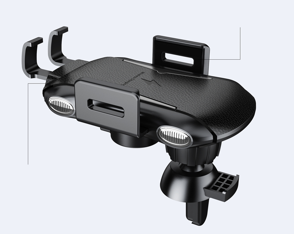 X318 Smart Wireless Car Charger For Qi-Enabled Cellphone Black