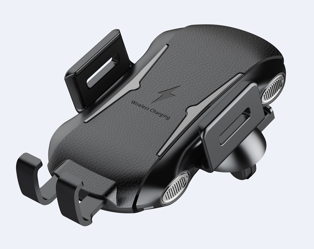 X318 Smart Wireless Car Charger For Qi-Enabled Cellphone Black