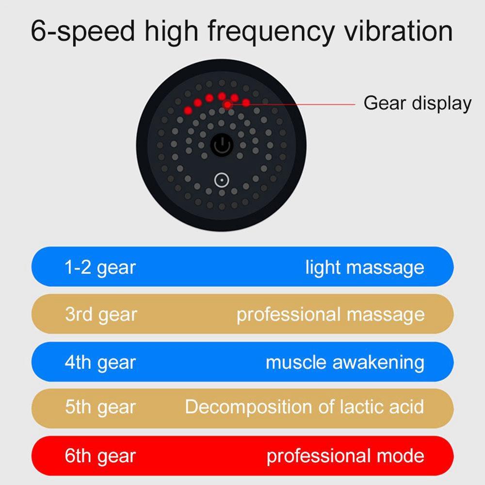 Handheld Fascia Massager Relax Muscle Therapy Device 3400 RPM Gray