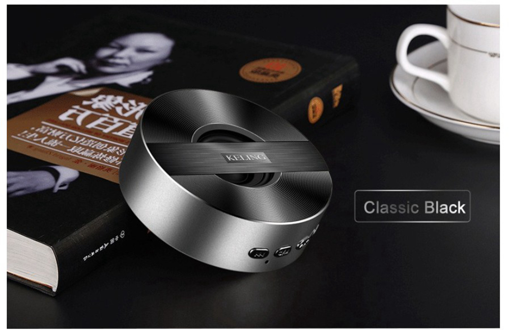 KELING A5 Portable Bluetooth Speaker Dual Bass Gold