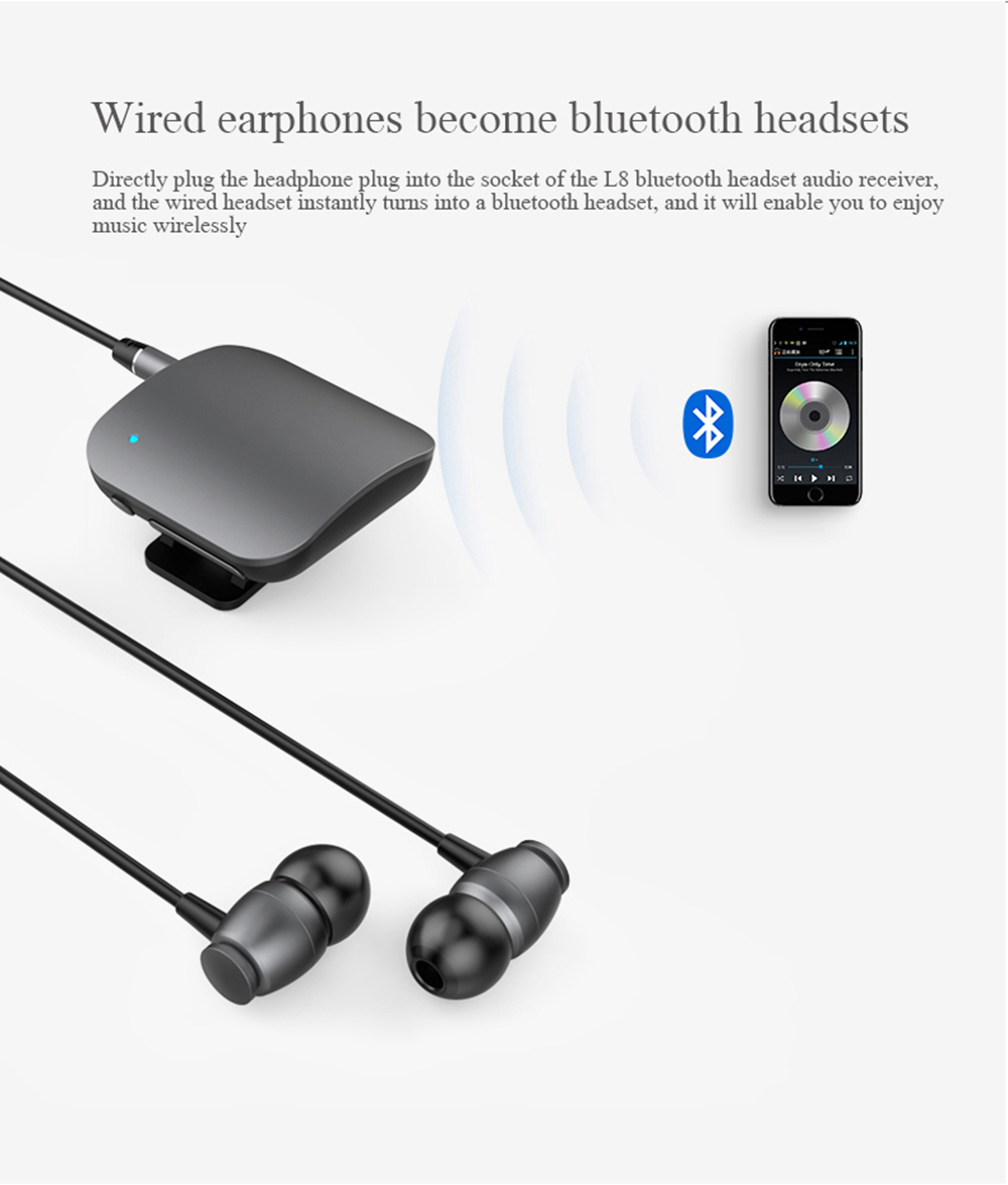 L8 Bluetooth Earphone Separate Design for Host Black