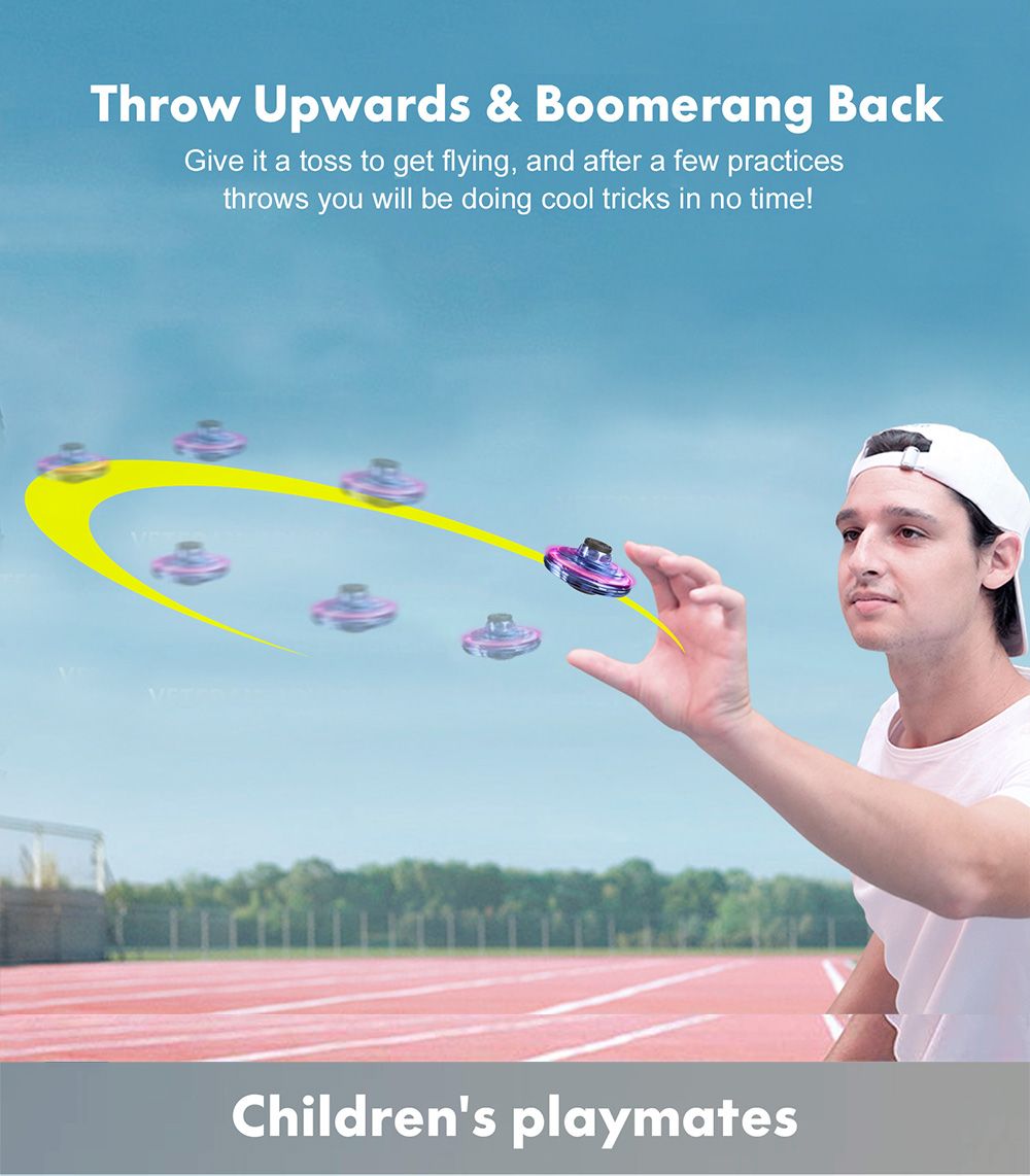 2pcs FlyNova Tricked-Out Flying Spinner Toys Red Black