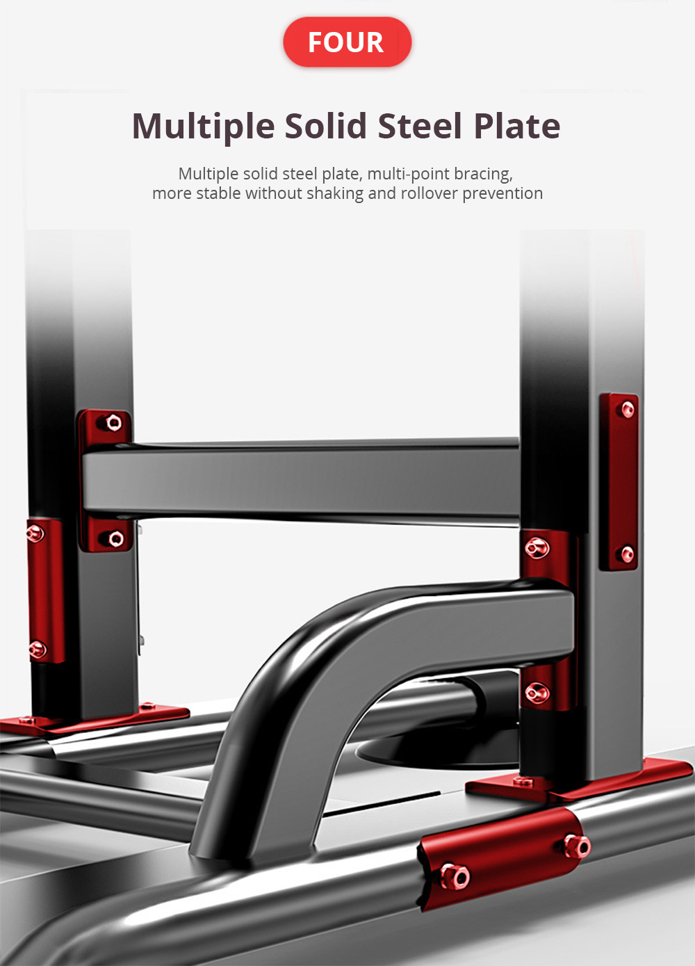 Multi-Function Adjustable Height Single Parallel Bars Black