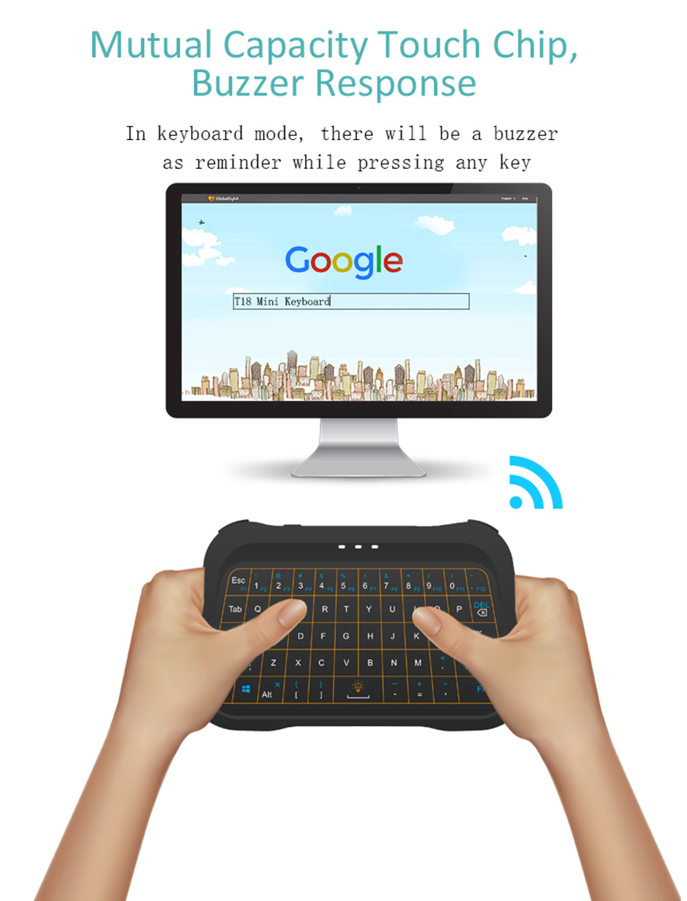 T18 Mini Air Mouse Black