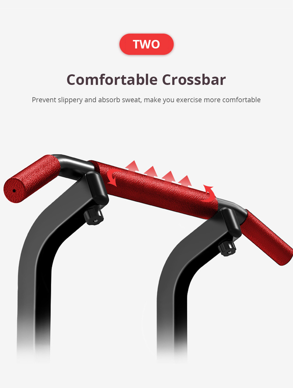 Multi-Function Adjustable Height Single Parallel Bars Black