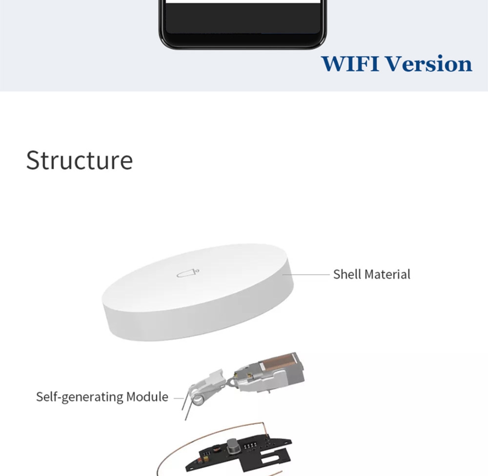 Xiaomi Linptech 110V 240V Wireless Doorbell White
