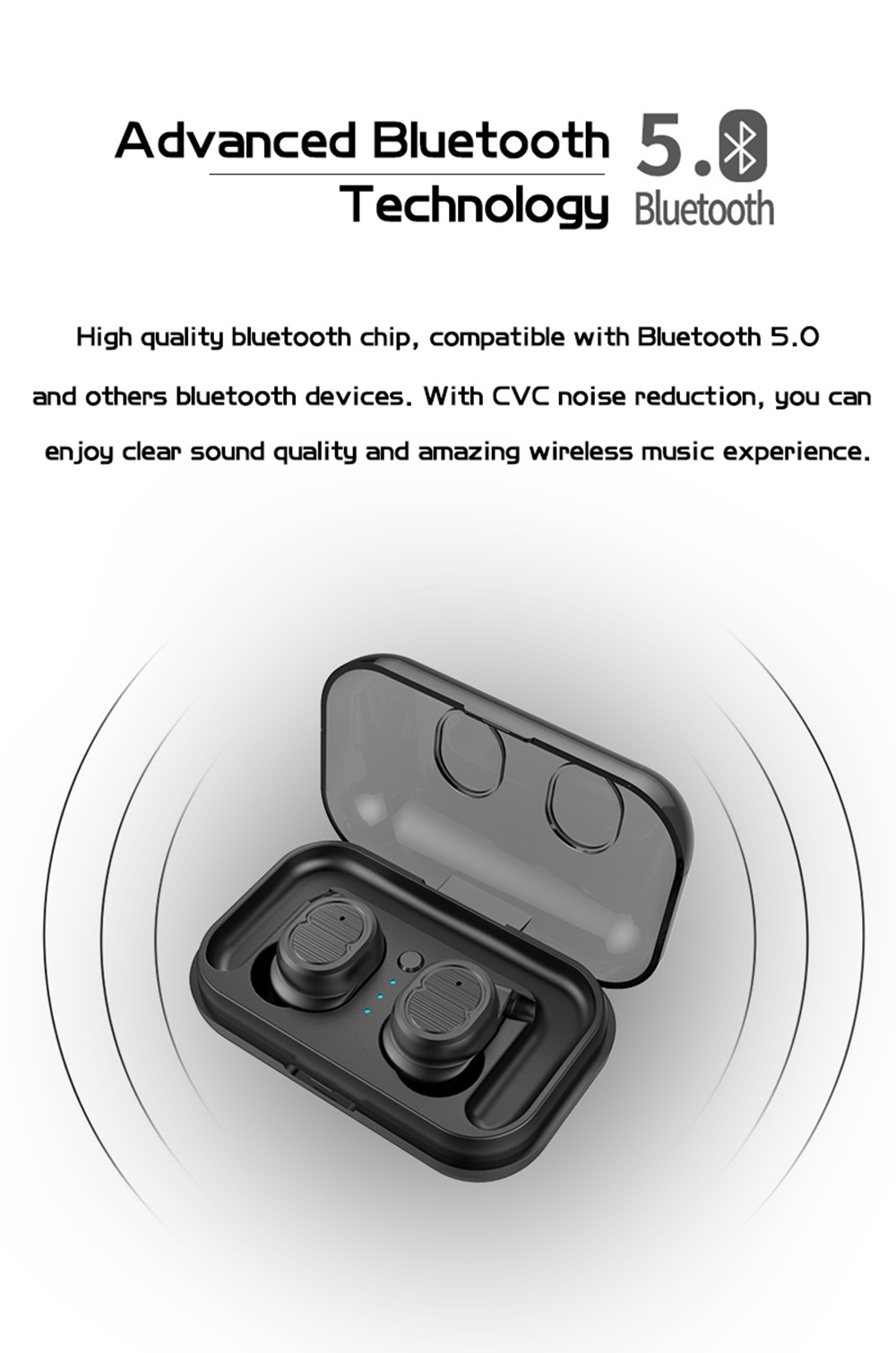 TWS-8 Bluetooth 5.0 Earbuds White