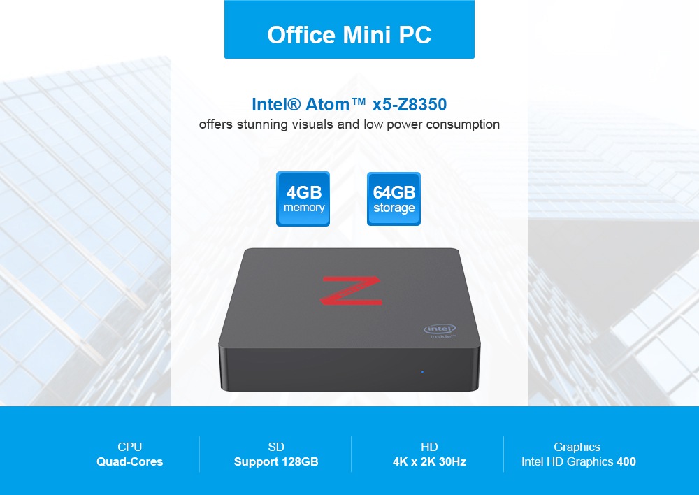 Z85 Intel Z8350 Windows10 4GB/64GB Mini PC