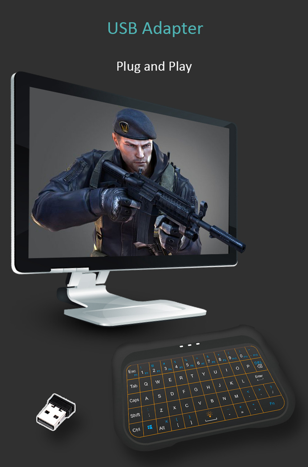 T18 Mini Air Mouse Black