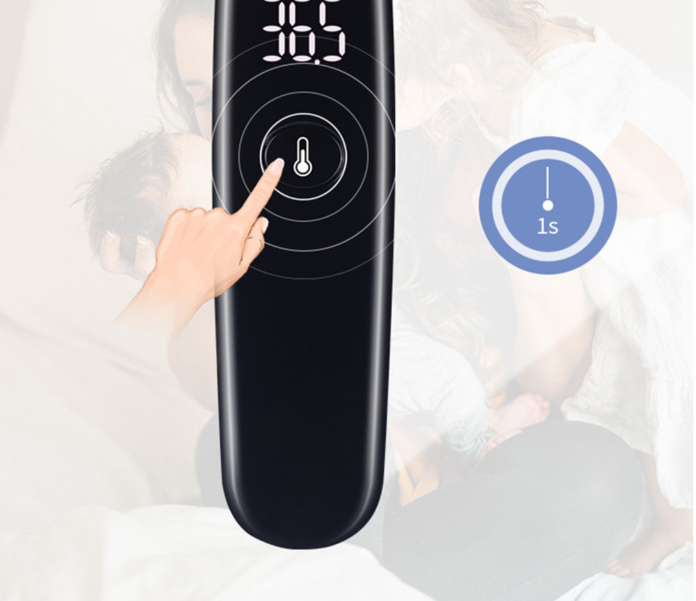 T09 Smart Digital Body Thermometer Black