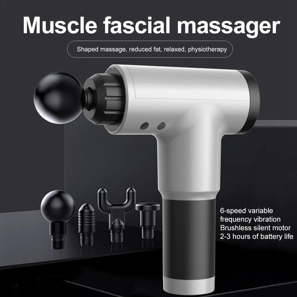 Handheld Fascia Massager Relax Muscle Therapy Device 3400 RPM Gray