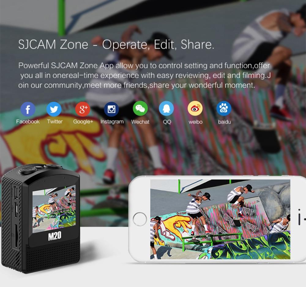 SJCAM M20 WiFi Action Camera 16MP Sony IMX206 Sensor Red