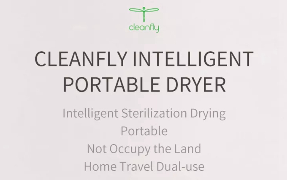 Cleanfly Intelligent Portable Clothes Dryer White